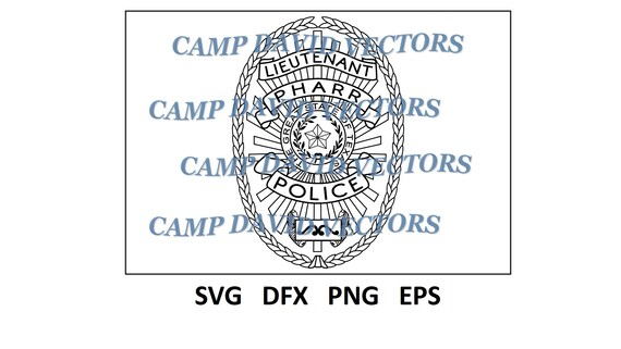 Pharr Texas Police Badge Logo Seal Custom Vector Law - Etsy