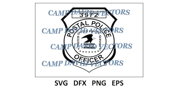 United States Postal Police Badge Logo Custom Vector Law - Etsy