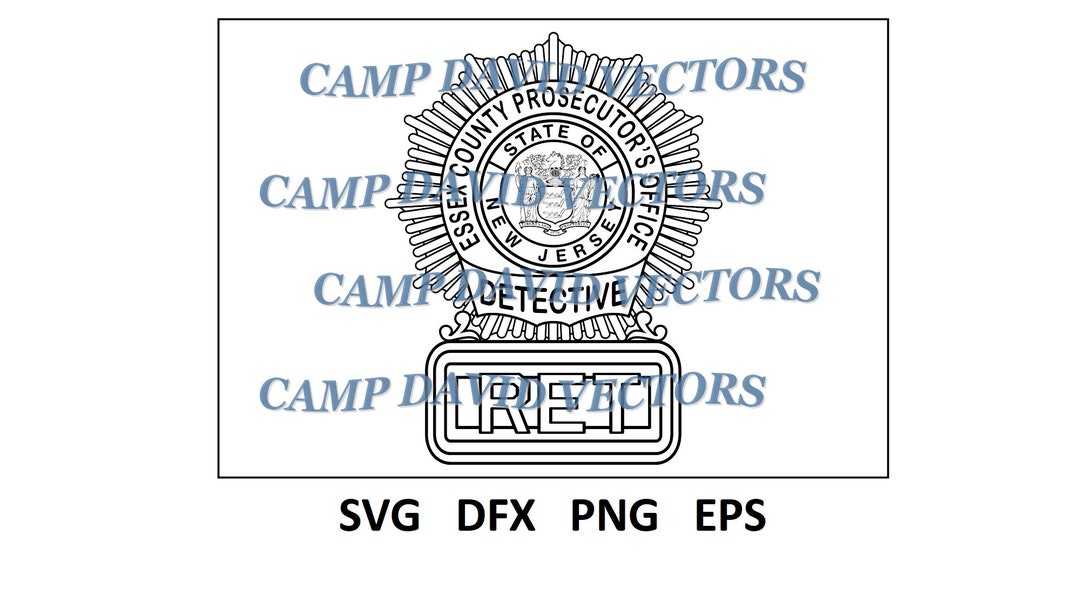 New Jersey Prosecutor Det Badge, Logo, Seal, Custom, Vector, Law ...