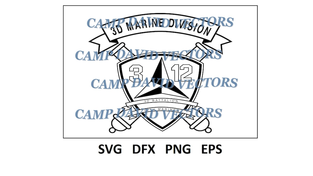 3rd Marine Division, Logo, Seal, Custom, Vector, Law SVG, DXF, Png, Eps ...