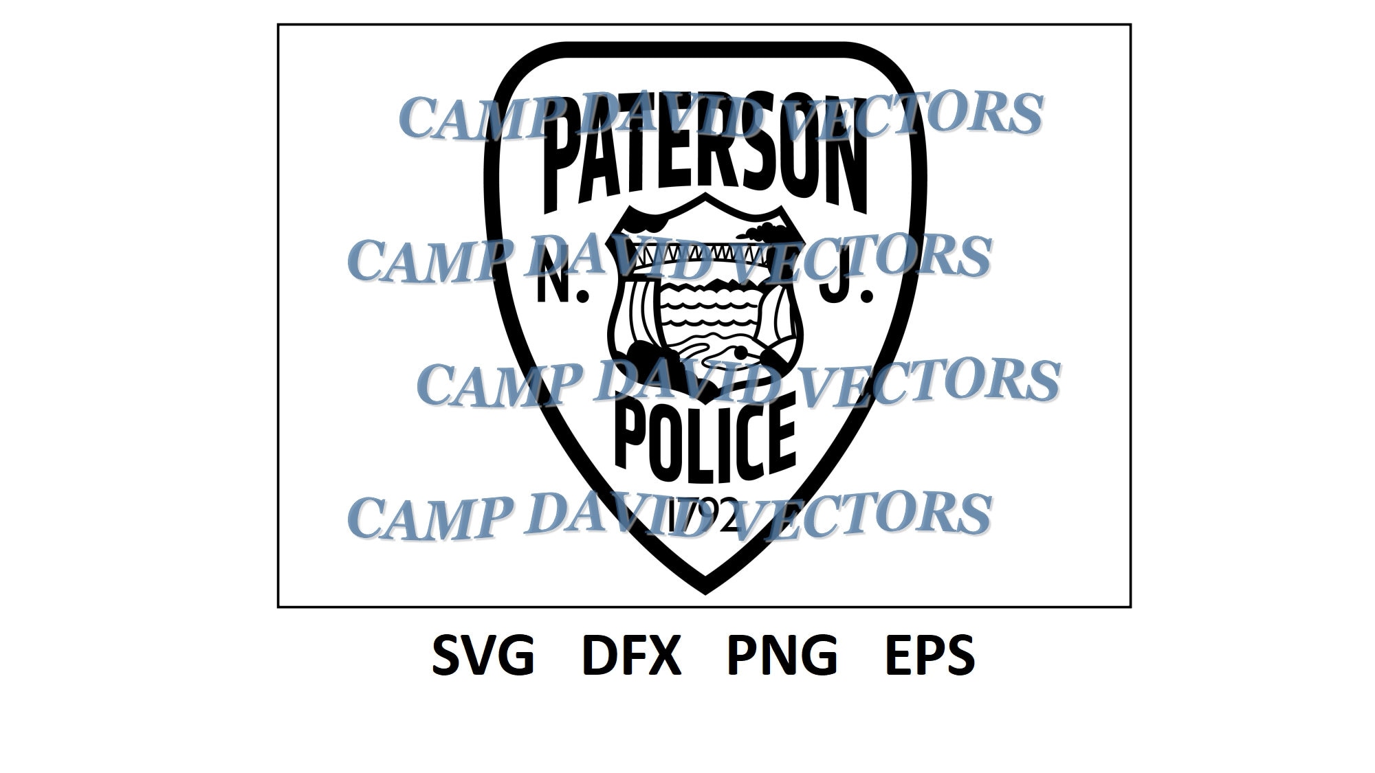 Paterson Police, New Jersey, Logo, Seal, Custom, Vector, Law ...