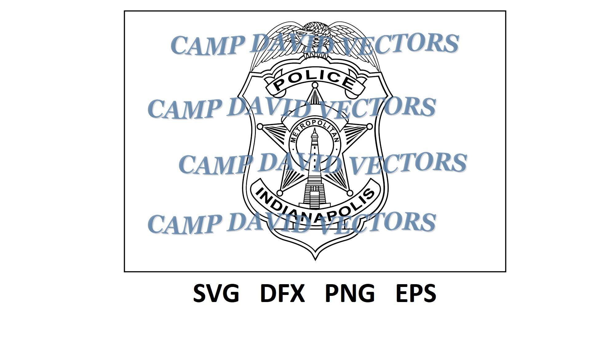 Indianapolis Police Badge, Logo, Seal, Custom, Vector, Law Enforcement ...