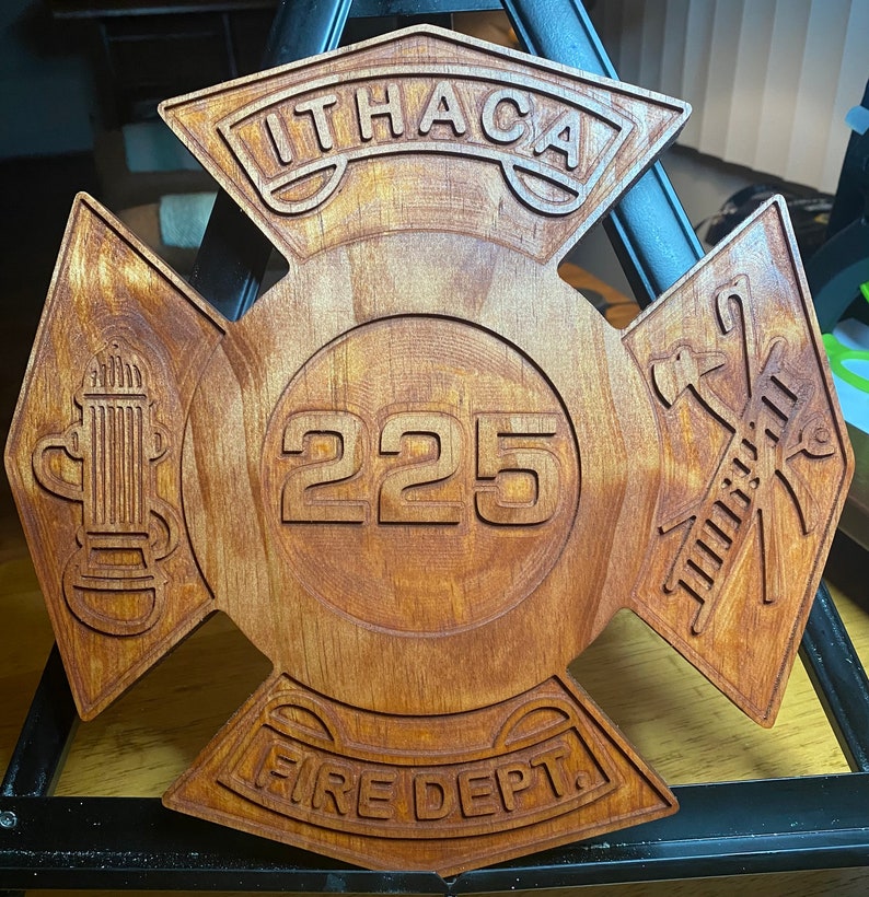 Ithaca New York Fire Dept Badge, Logo, Seal, Custom, Vector, Law ...