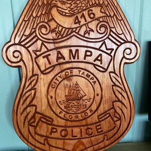 Tampa Florida Police Badge, Logo, Seal, Custom, Vector, Law Enforcement ...