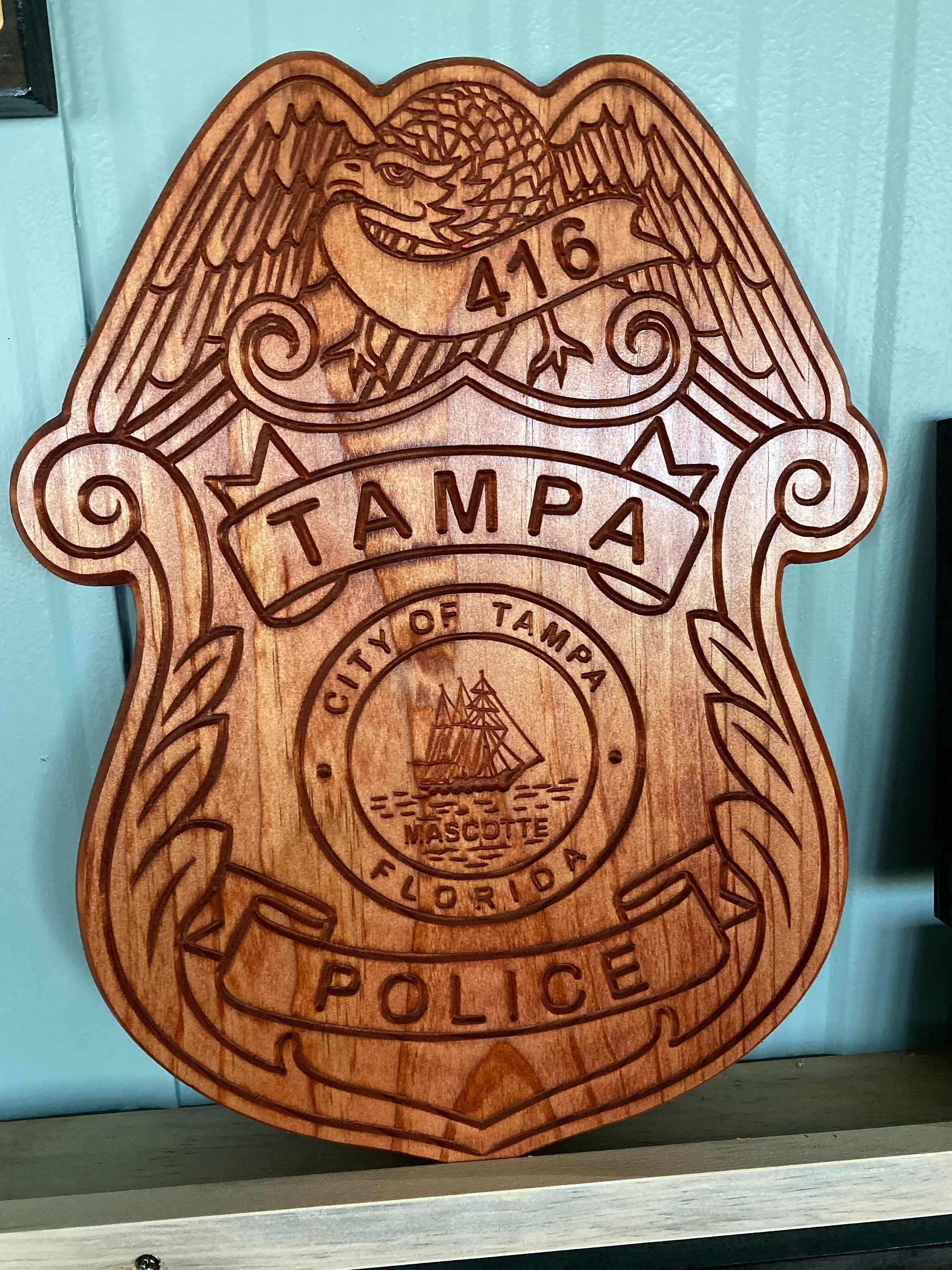 Tampa Florida Police Badge, Logo, Seal, Custom, Vector, Law Enforcement ...