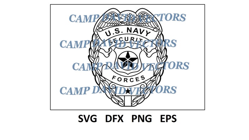 Naval Security Forces Badge, Logo, Seal, Custom, Vector, Law ...