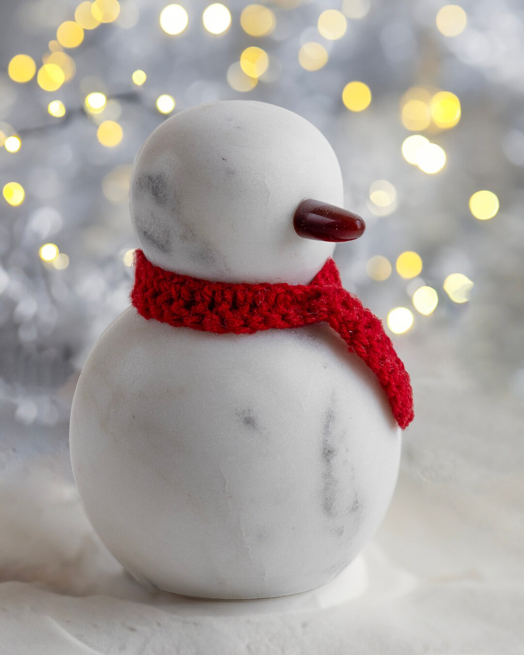 Handcrafted Marble Snowman: Winter Christmas Decor - Etsy