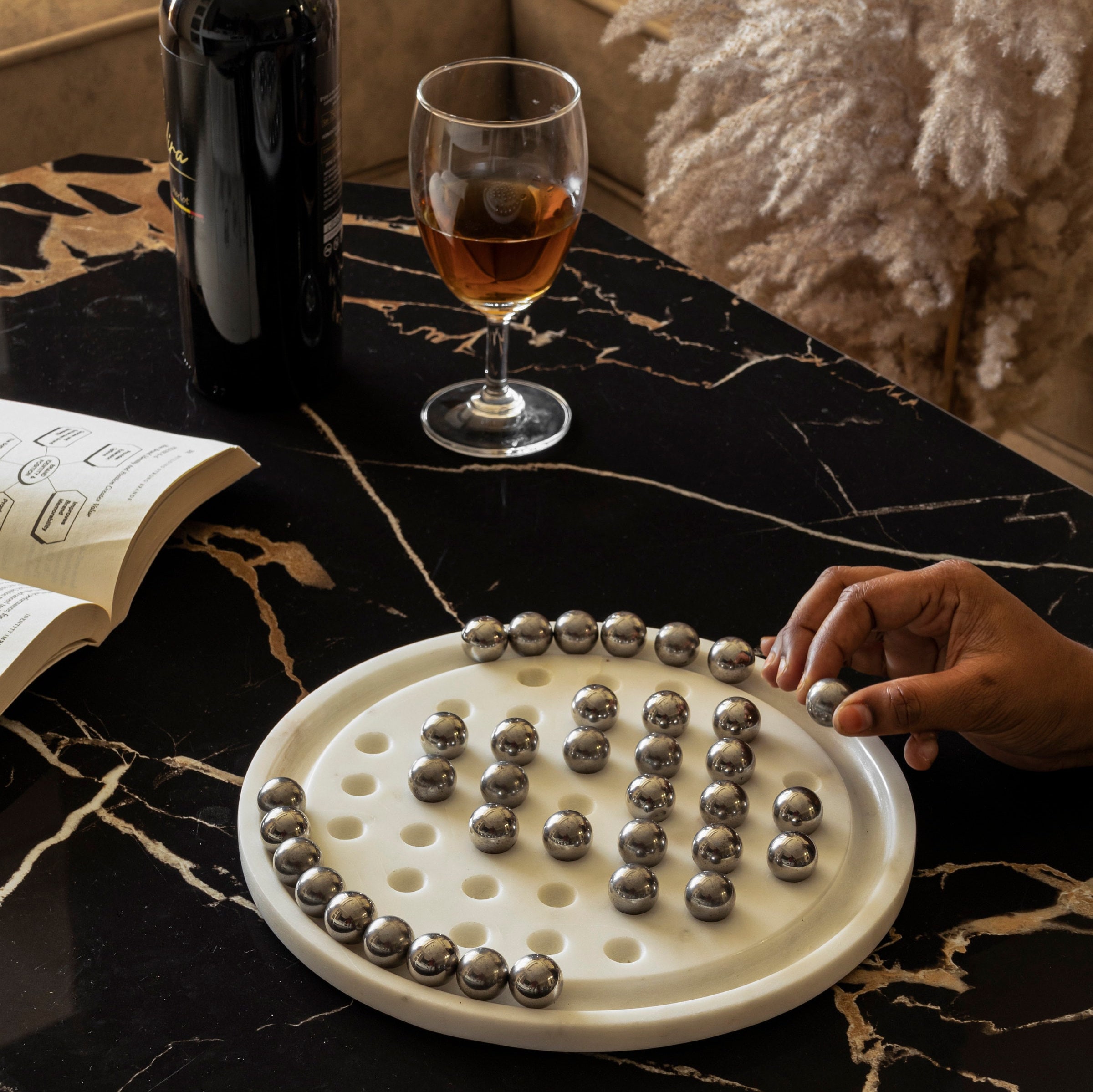 Marble Solitaire Board Game, Solitaire Game, Solitaire Game With 36 ...