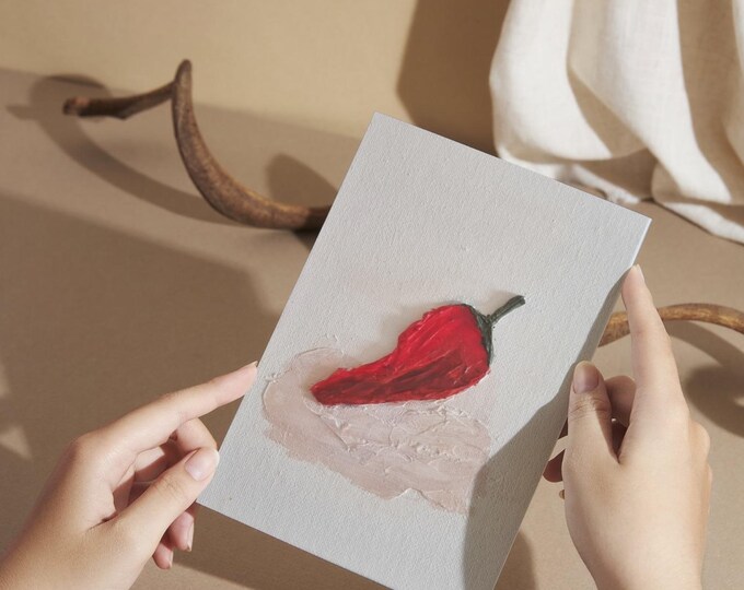 3D Textured Chilli Wall Art - Etsy