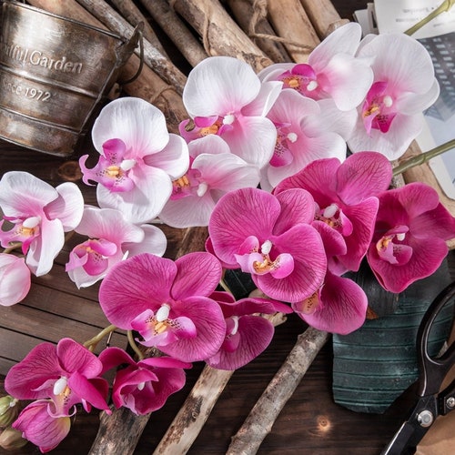 13 REAL TOUCH Flower Arrangement Pink - Etsy