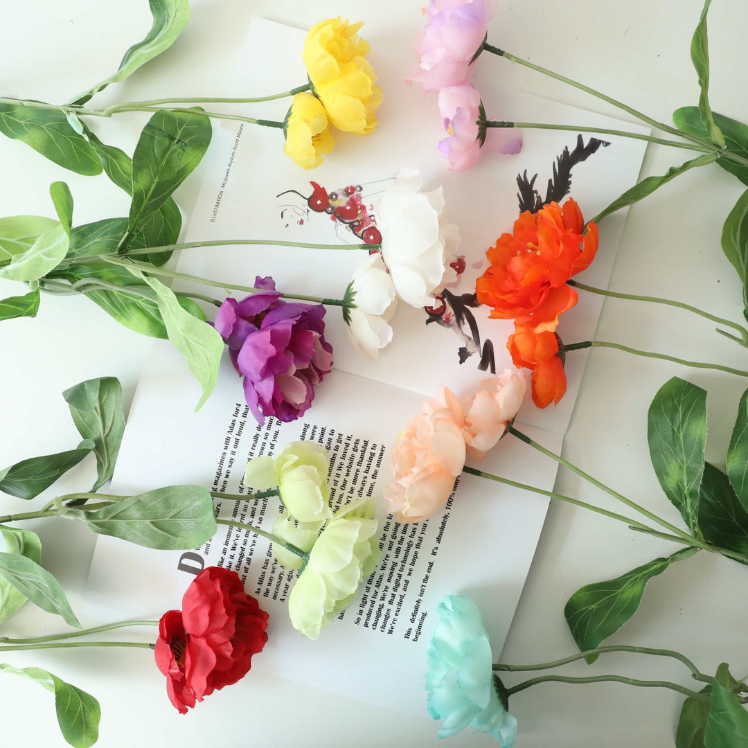 Simple Silk Flower Stems 22'' Tall, Artificial Flowers, Home Decoration ...