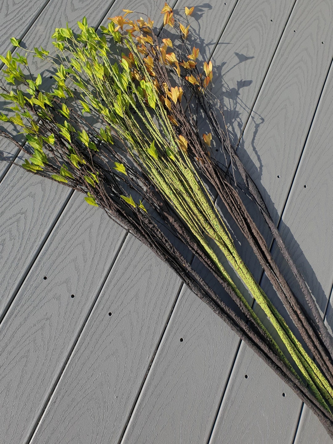 Twig Branch 40'' Tall Artificial Leaf Sprout Stem - Etsy