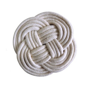 Braided Cotton Rope Coaster / Trivet / Pot Holder, Woven Cotton, Twine ...