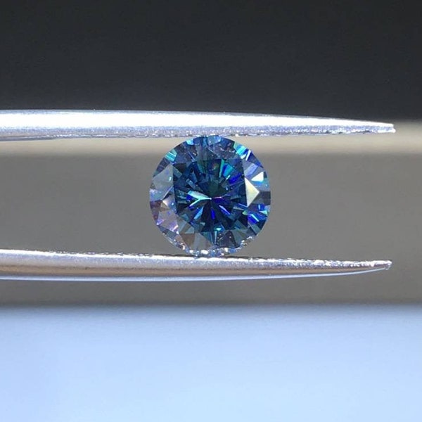 Blue Moissanite Loose - Etsy
