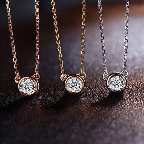 Gold Bezel Pendant - Etsy