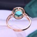 4.7ct Natural Cyan Tourmaline Ring Round Faceted Blue Green - Etsy