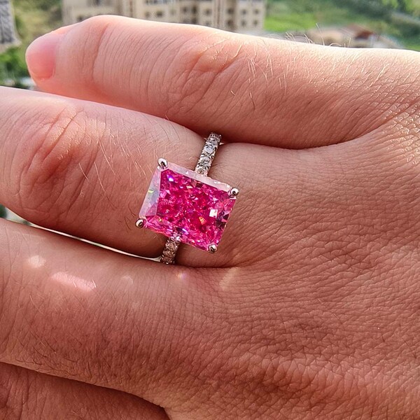 Pink Ice Ring - Etsy