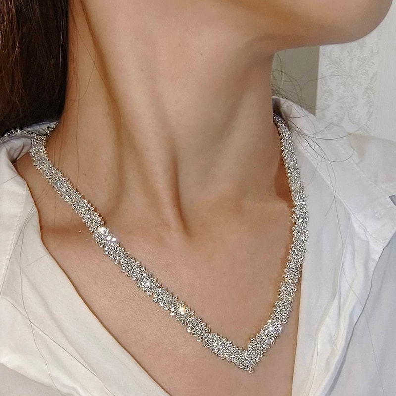 Cluster Necklace - Etsy