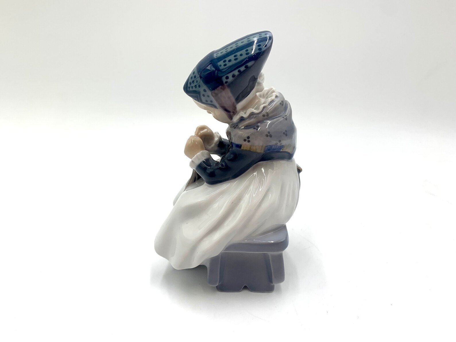 Porcelain Figurine of a Sewing Woman, Royal Copenhagen, Denmark - Etsy