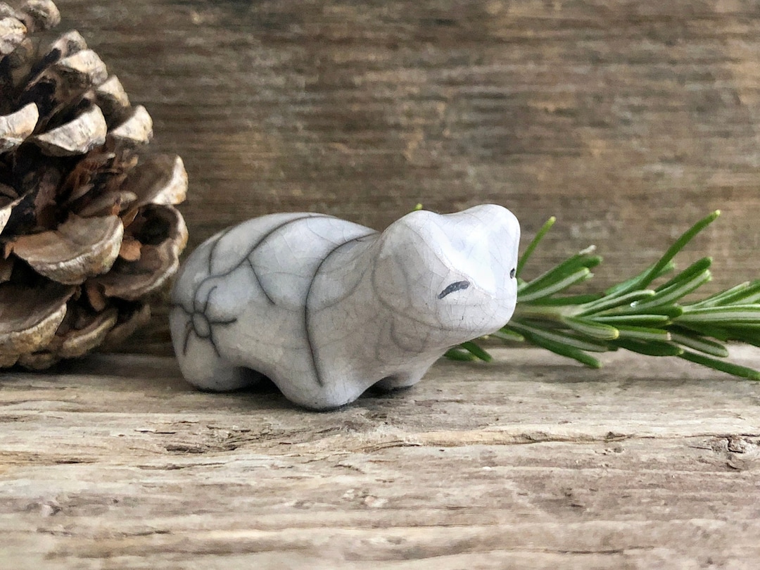 Little Bear Guardian Nature Spirit Raku Statue Shinto Kamidana Shrine ...