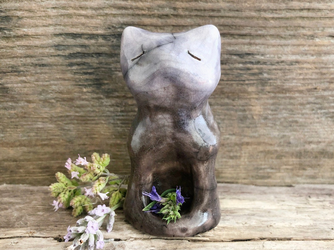 Kitsune Fox Kami Mini Shrine Sculpture | Shinto Inari, Shamanism Totem ...