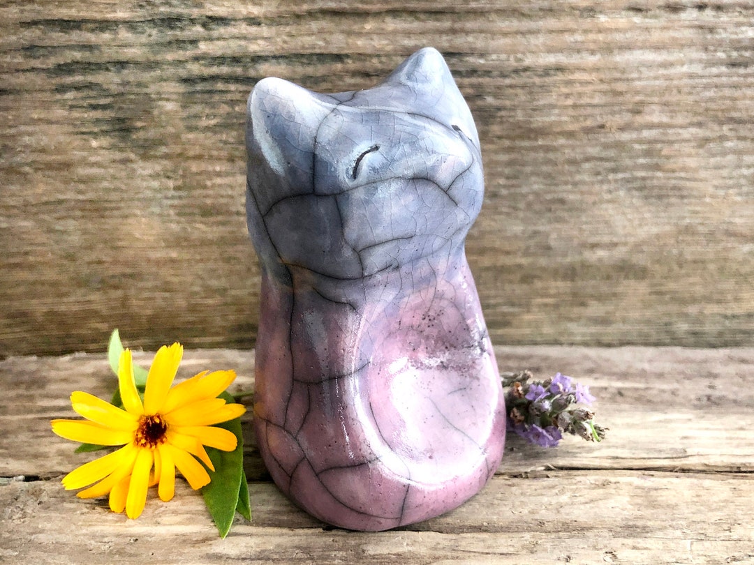 Kitsune Fox Kami Thumbstone Worry Stone Sculpture | Shinto Inari ...