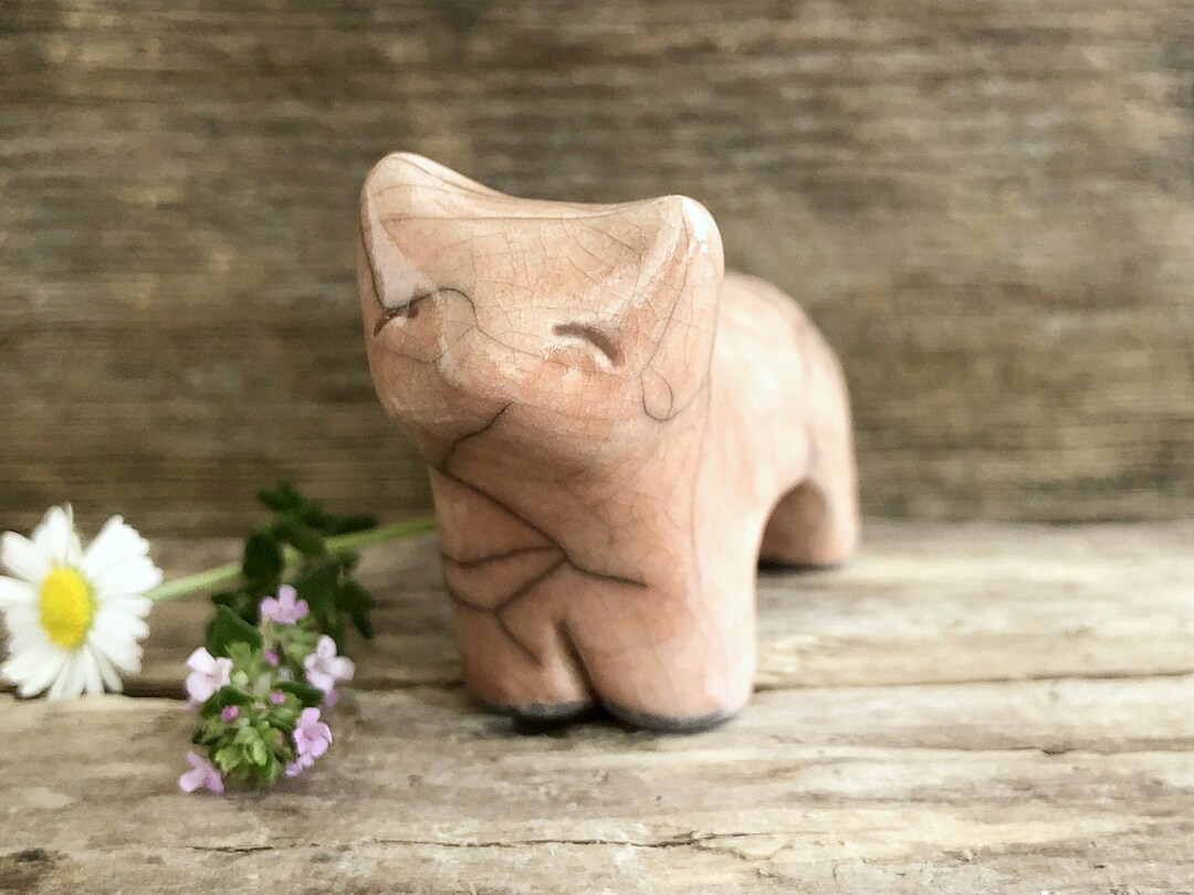 Contented Kitsune Fox Kami Nature Spirit Raku Statue Shinto Shamanism ...