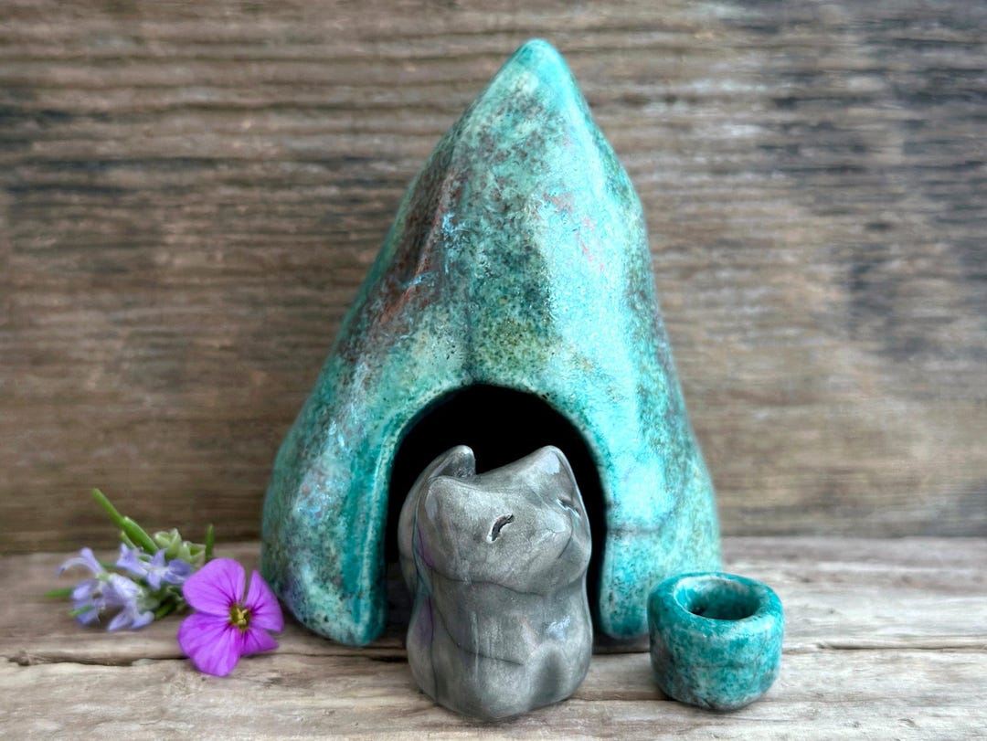 Kitsune Fox Spirit Kami Nature Shrine | Shinto Inari Sculpture ...