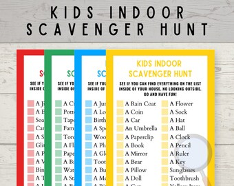 Printable Scavenger Hunt Bundle for Kids Indoor and Backyard - Etsy