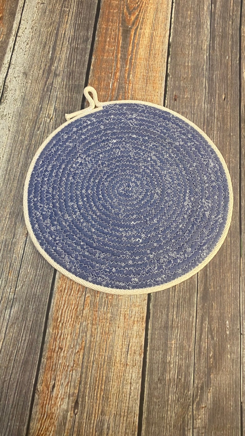 Trivet Large Coiled Fabric Wrapped Rope Trivets - Etsy Australia
