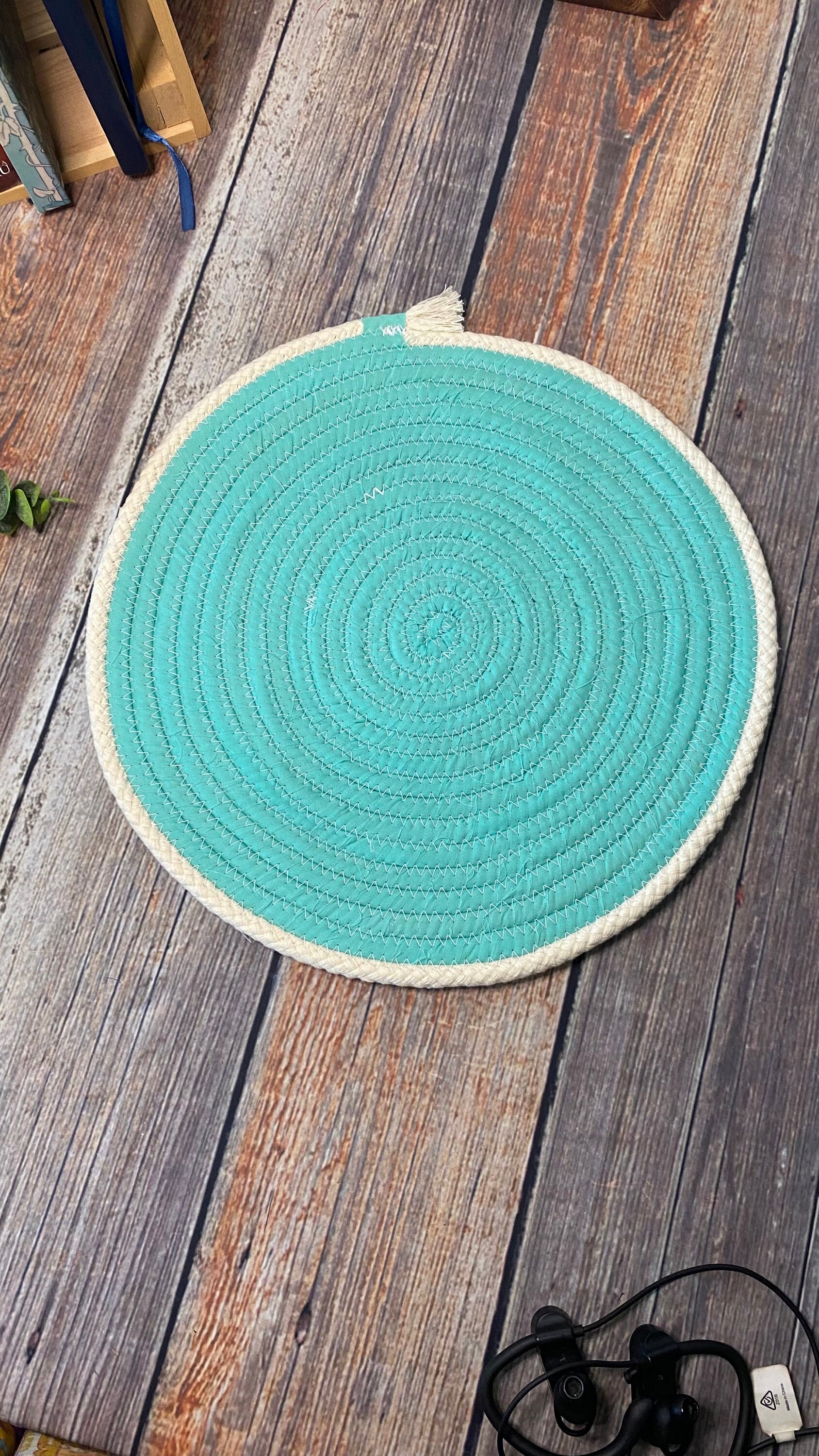 Trivet Large Coiled Fabric Wrapped Rope Trivets - Etsy