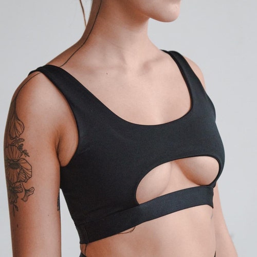 Mini Crop Top Womens Underboob Tee Sexy Underboob Top T Etsy