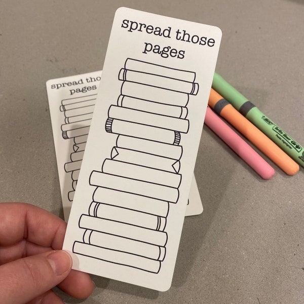 Book Stack Bookmark - Etsy