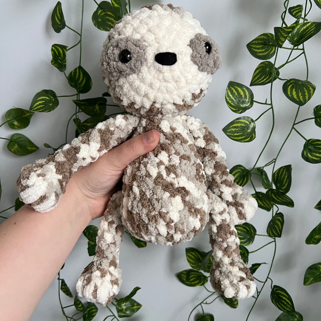 Crochet Sloth Plushie, Stuffed Sloth, Slowpoke Sloth Stuffed Animal ...