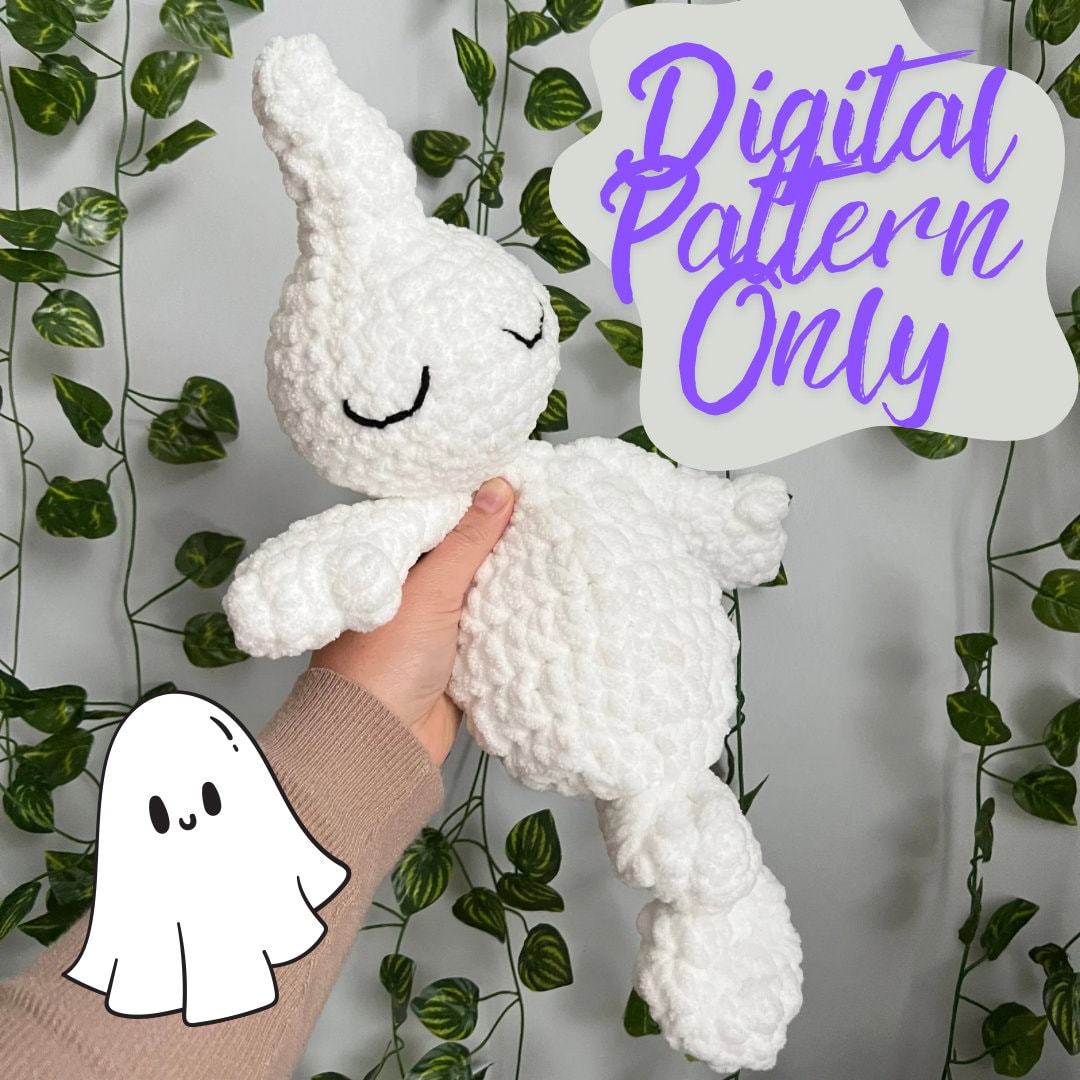 Greg the Ghost Crochet Pattern, Digital Ghost Snuggler Pattern, Ghost ...