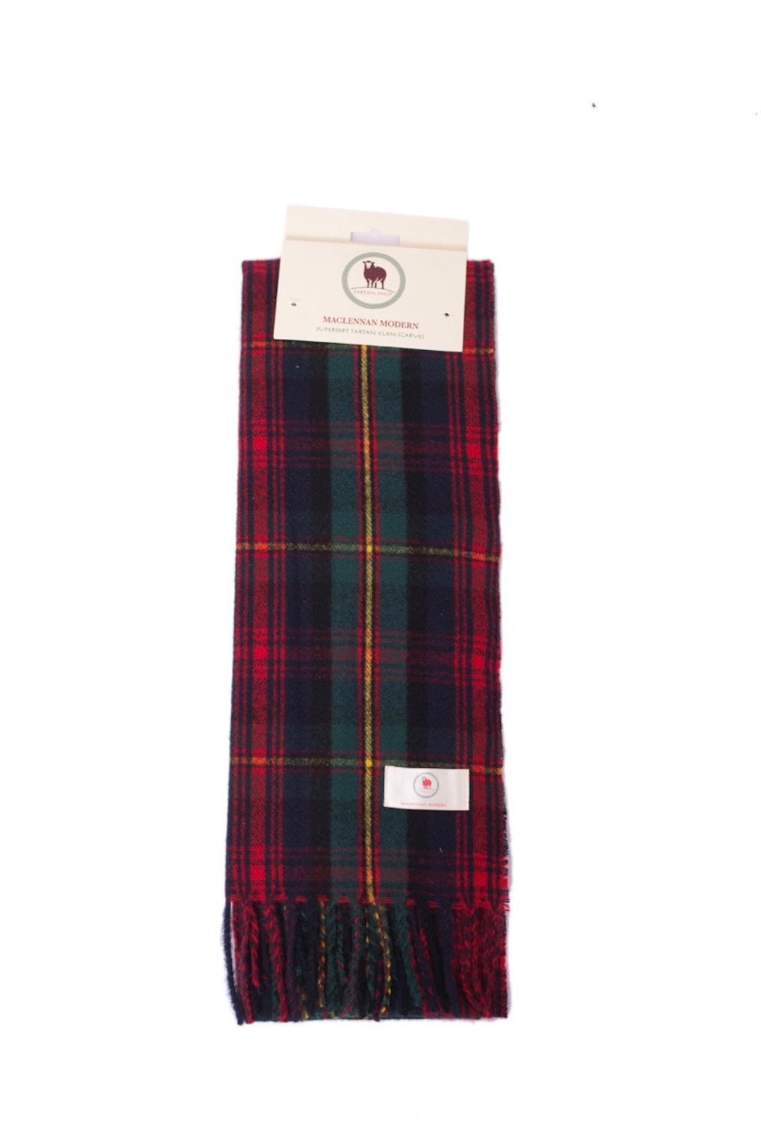 Tartan Scarf MACLENNAN MODERN Modern Clan Scarf Black Scarf Plain ...