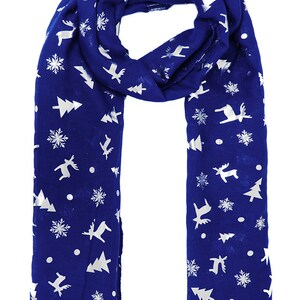 Christmas Scarf Santa Scarves and Foil Snowflakes Reindeer Scarves ...