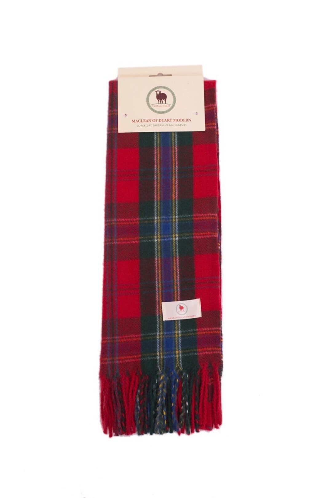 Tartan Scarf MACLEAN OF DUART Modern Clan Scarf Black Scarf Plain ...