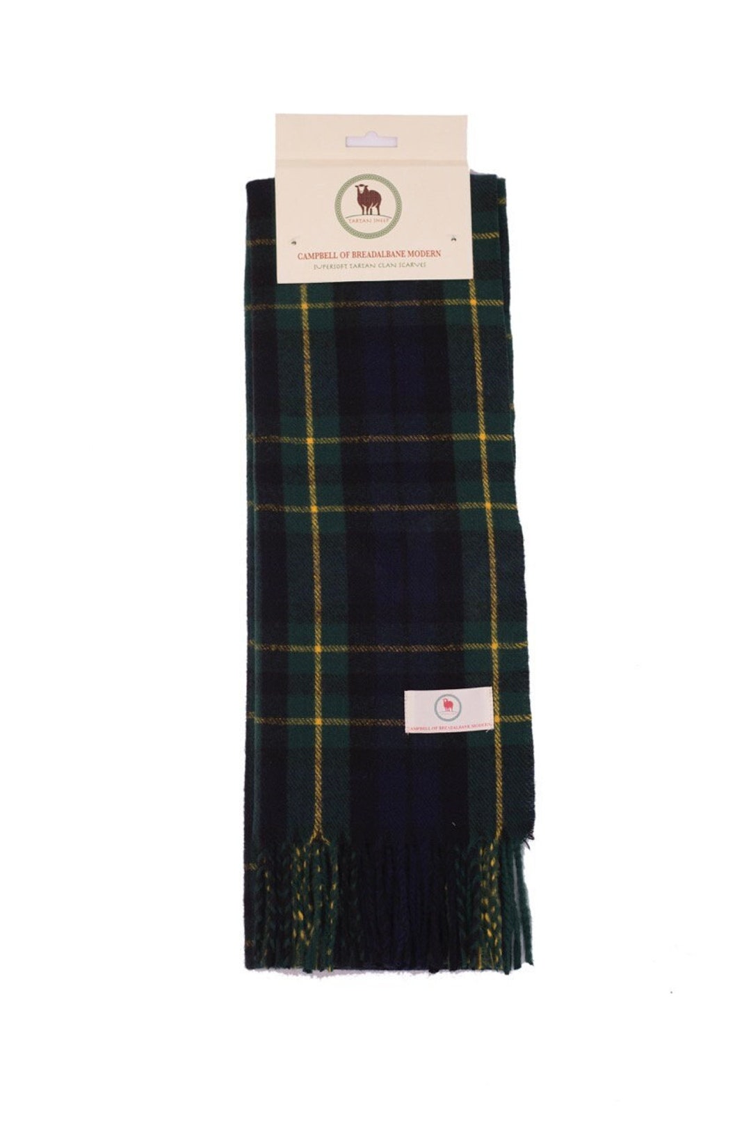 Tartan Scarf Campbell of Breadalbane Clan Scarf Green Scarf Plain ...
