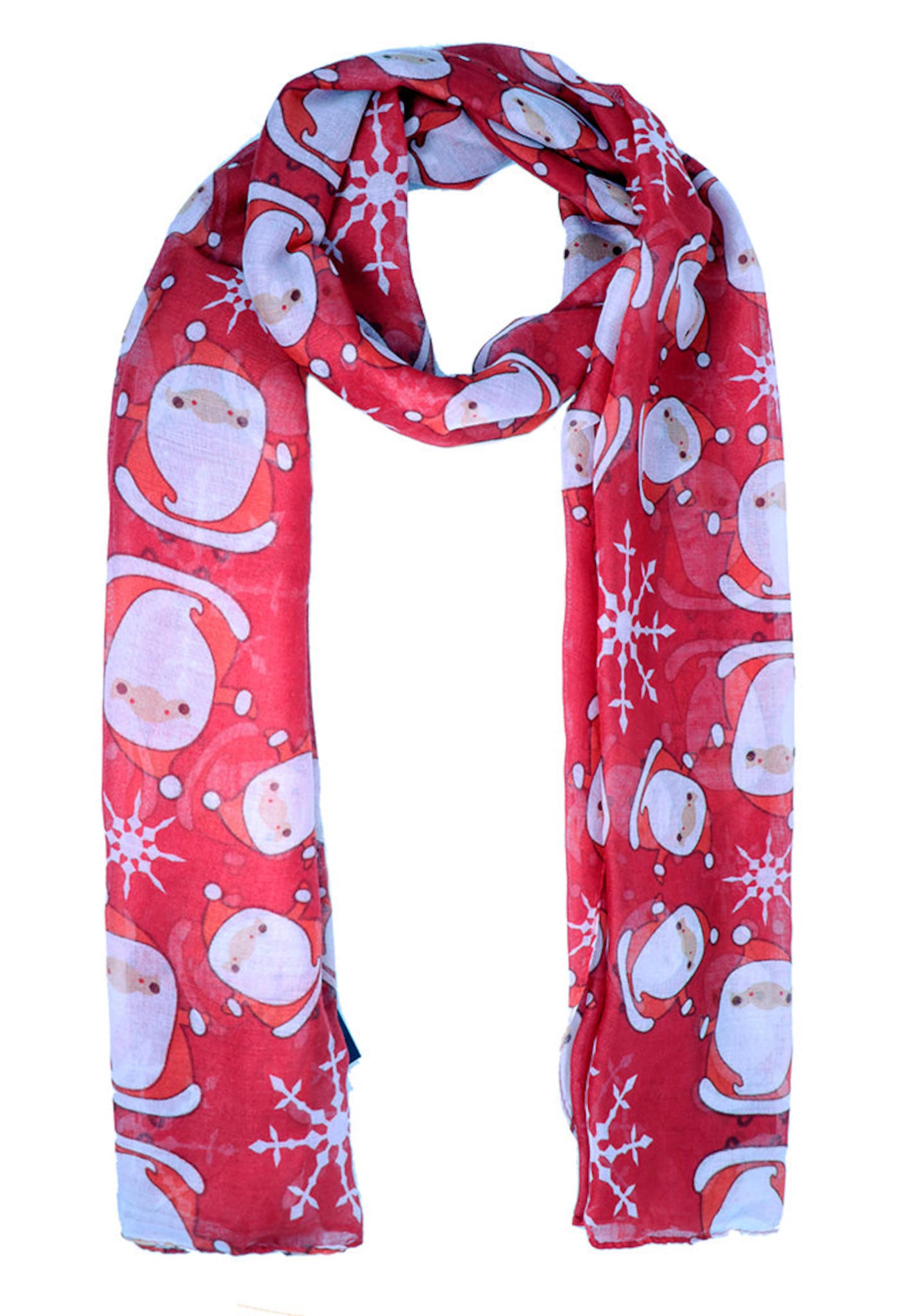 Christmas Scarf Santa Scarves and Foil Snowflakes Reindeer - Etsy UK
