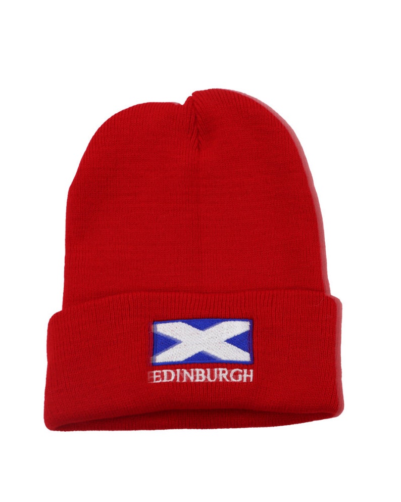 Edinburgh Beanie Scotland Flag Beanie Winter Beanie Scottish Flag ...
