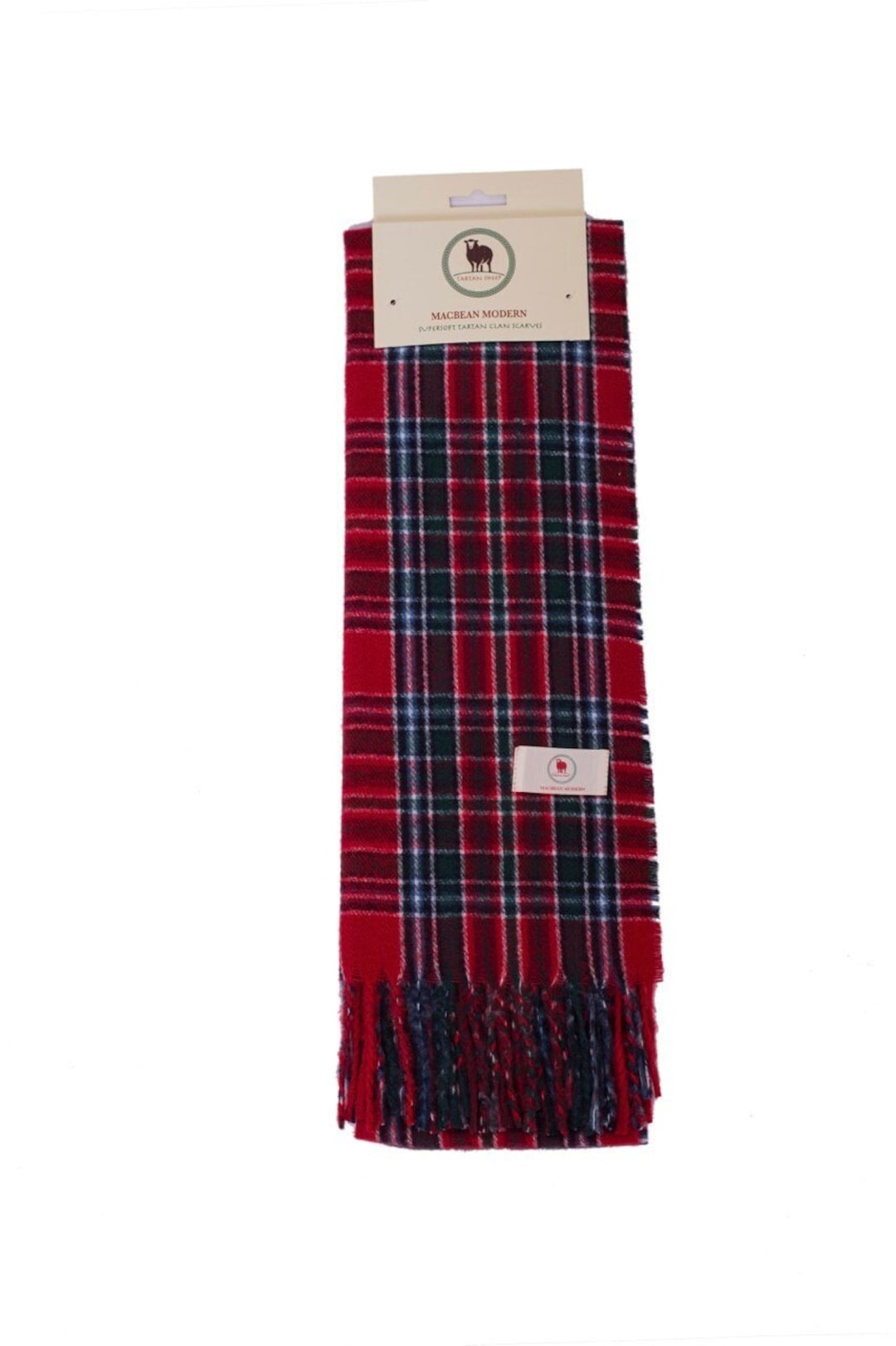 Tartan Scarf MACBEAN MODERN Clan Scarf Black Scarf Plain Patterned ...