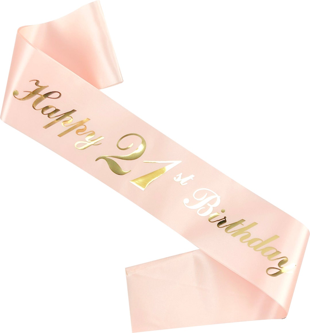 21st Birthday Sash Pink Birthday Sash Sweet 21st Birthday Gold & Pink ...