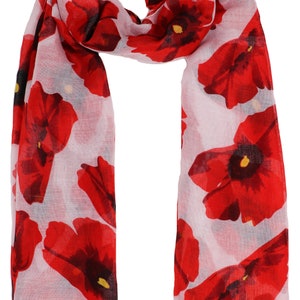 Memorial Day Poppy Scarf Women Fashion Scarves Long Large & Soft WARM ...