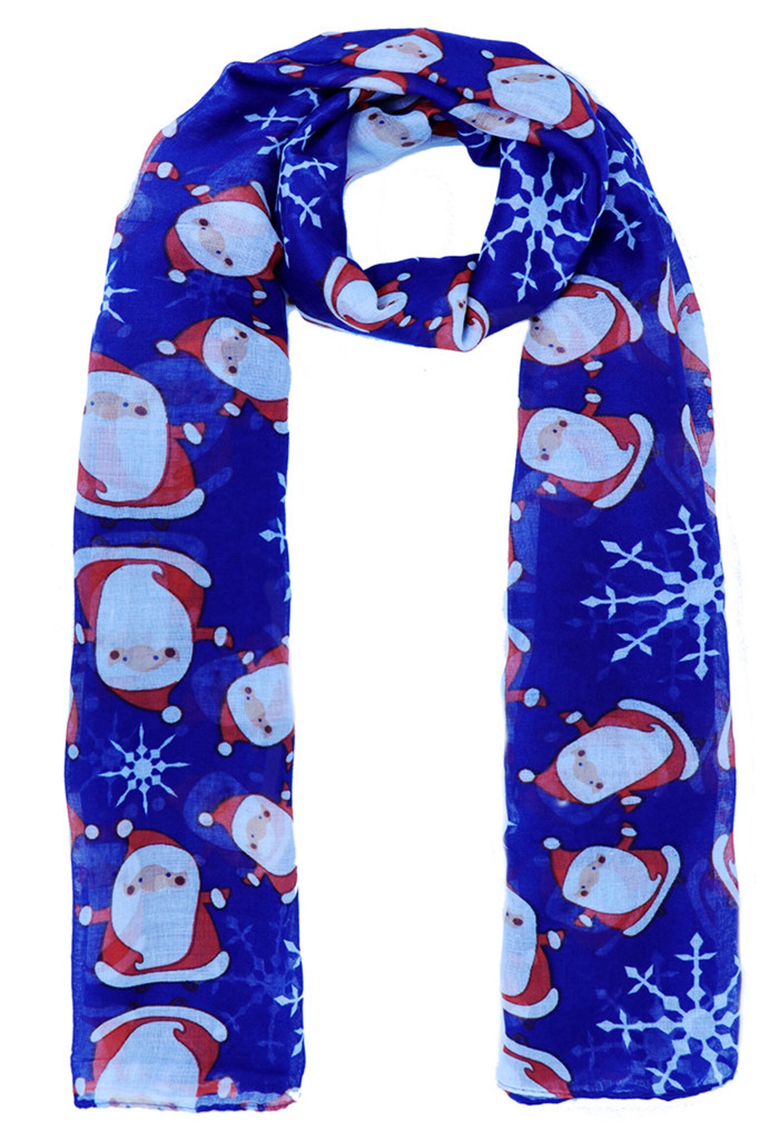 Christmas Scarf Santa Scarves and Foil Snowflakes Reindeer - Etsy UK