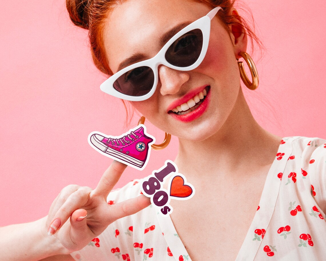 80s Stickers 80's Aesthetic Sticker Pack Grl Pwr Sticker - Etsy Canada