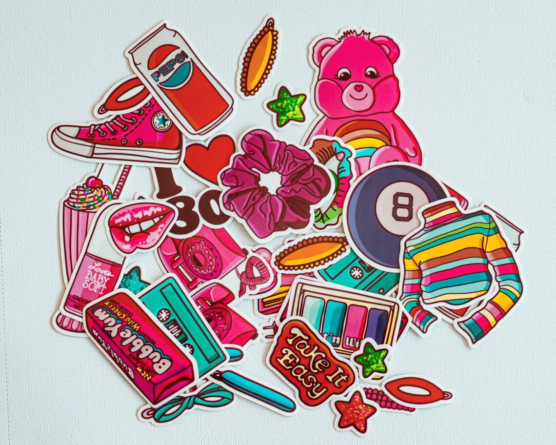 80s Stickers 80's Aesthetic Sticker Pack Grl Pwr Sticker - Etsy Canada