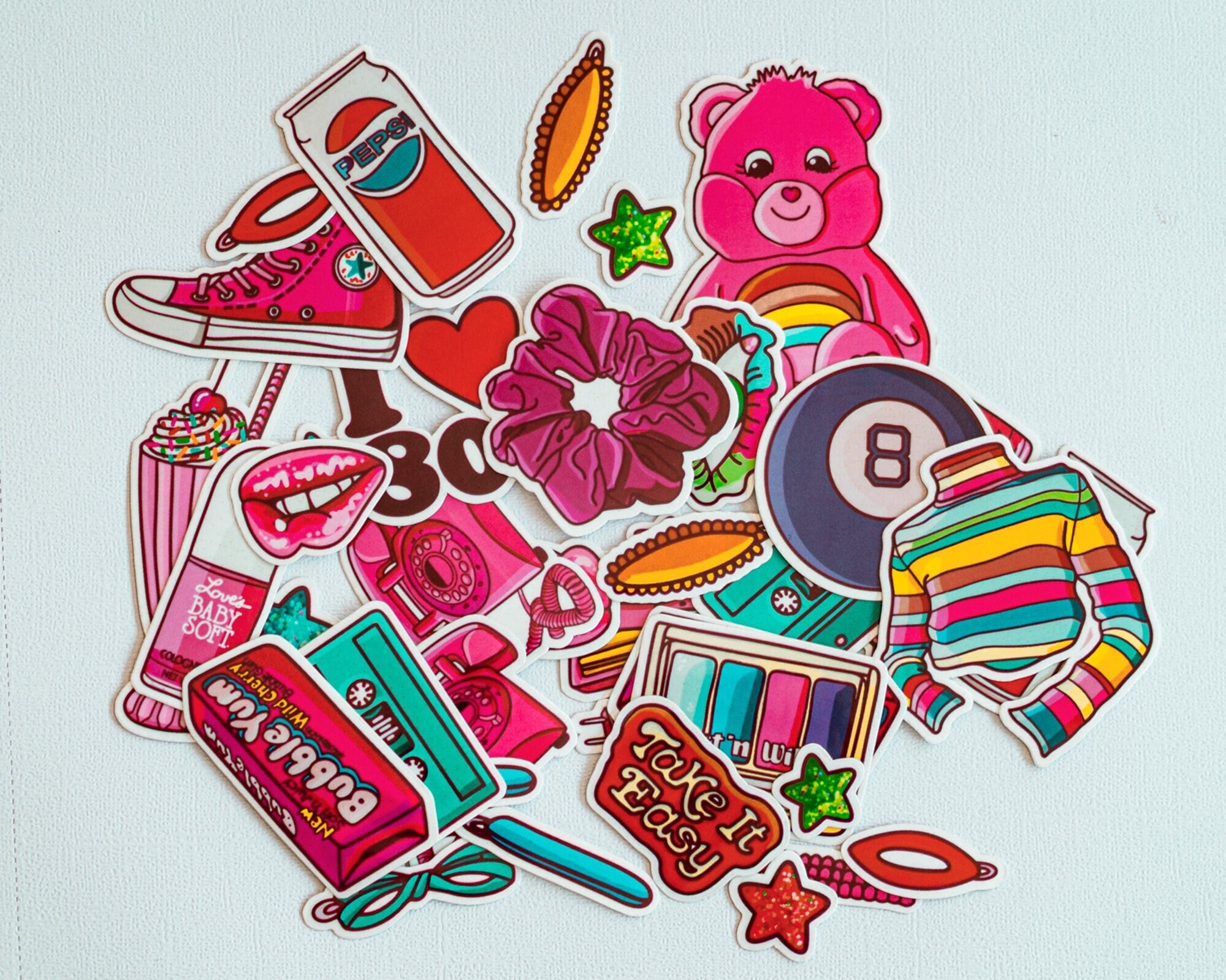 80s Stickers 80's Aesthetic Sticker Pack Grl Pwr Sticker - Etsy Canada