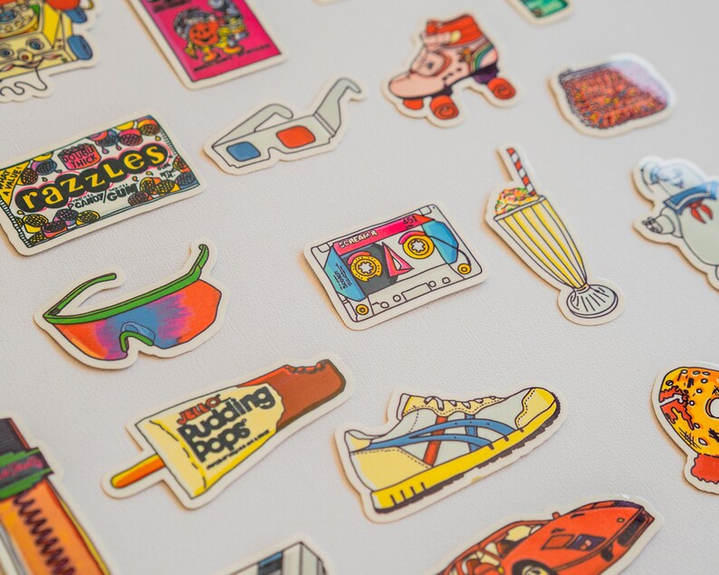 Cool 80s Aesthetic Nostalgic Stickers 80s Bumper Sticker - Etsy