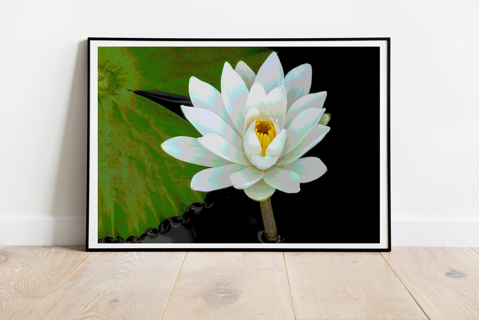 Printable Lotus Flower Digital Wall Art, Tropical Art Design, Digital ...